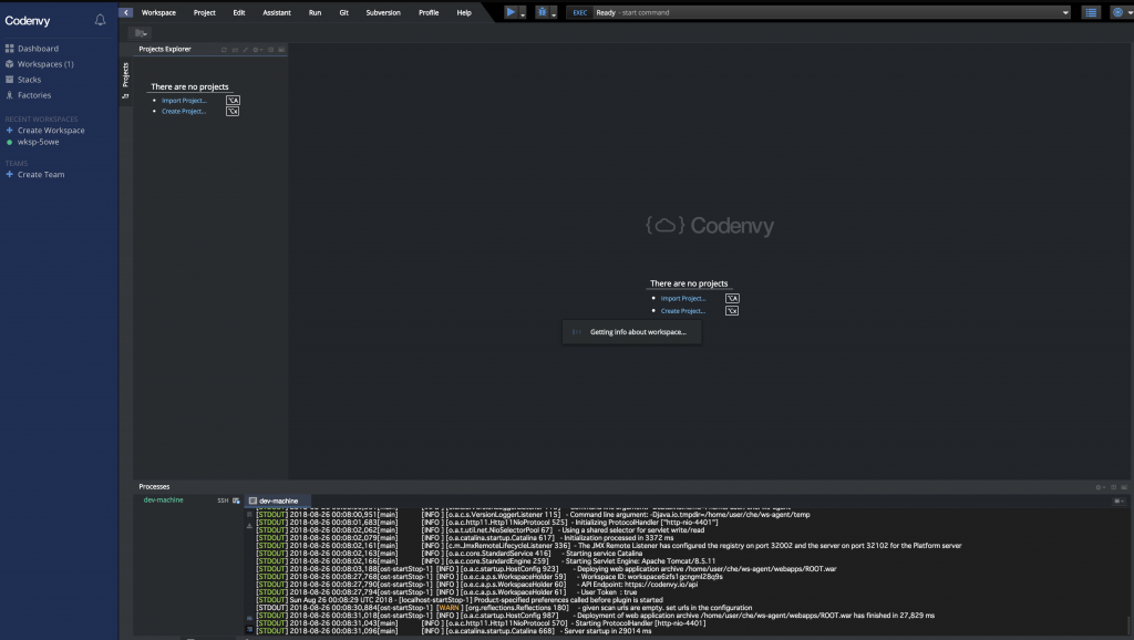 [Cloud IDE] Codenvy ファーストインプレッション – Waza Lab